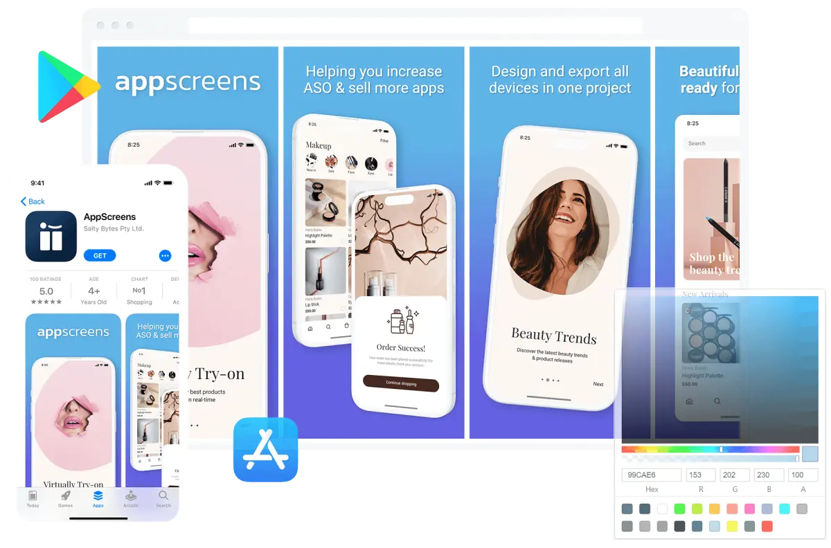 AppScreens: App Screenshot Generator for App Store & Google Play